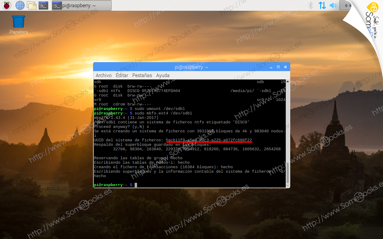 Añadir un disco duro externo a una Raspberry Pi - SomeBooks.es