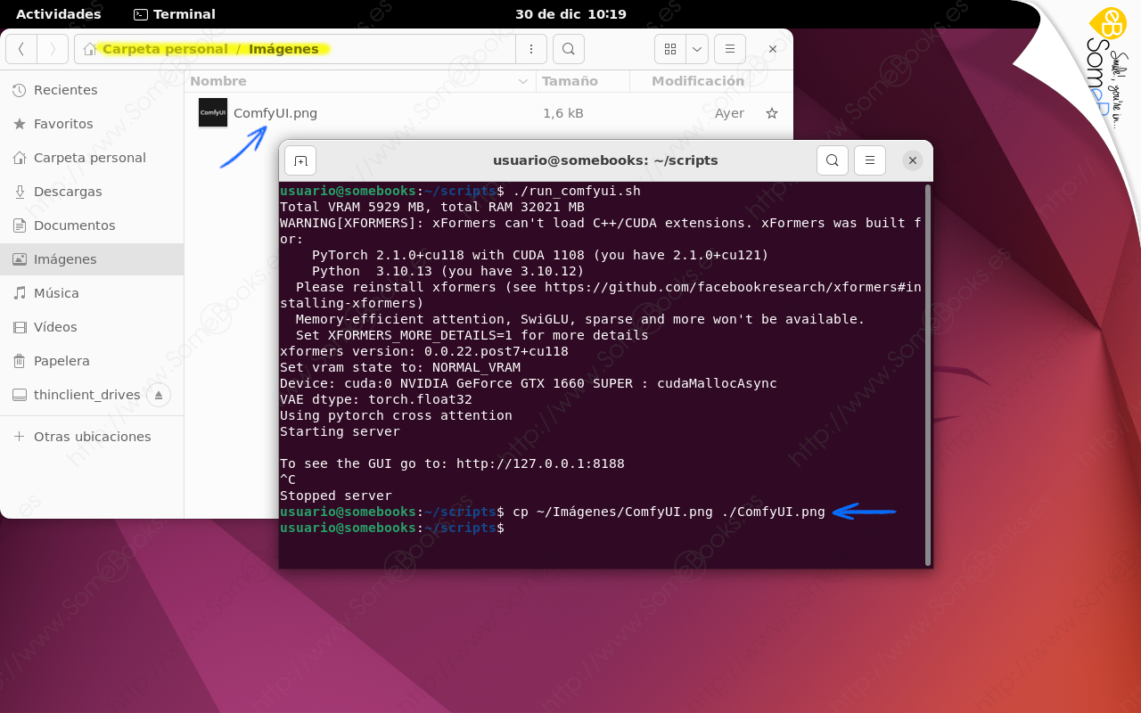 Automatizar la ejecución de ComfyUI en Ubuntu 22.04 LTS - SomeBooks.es