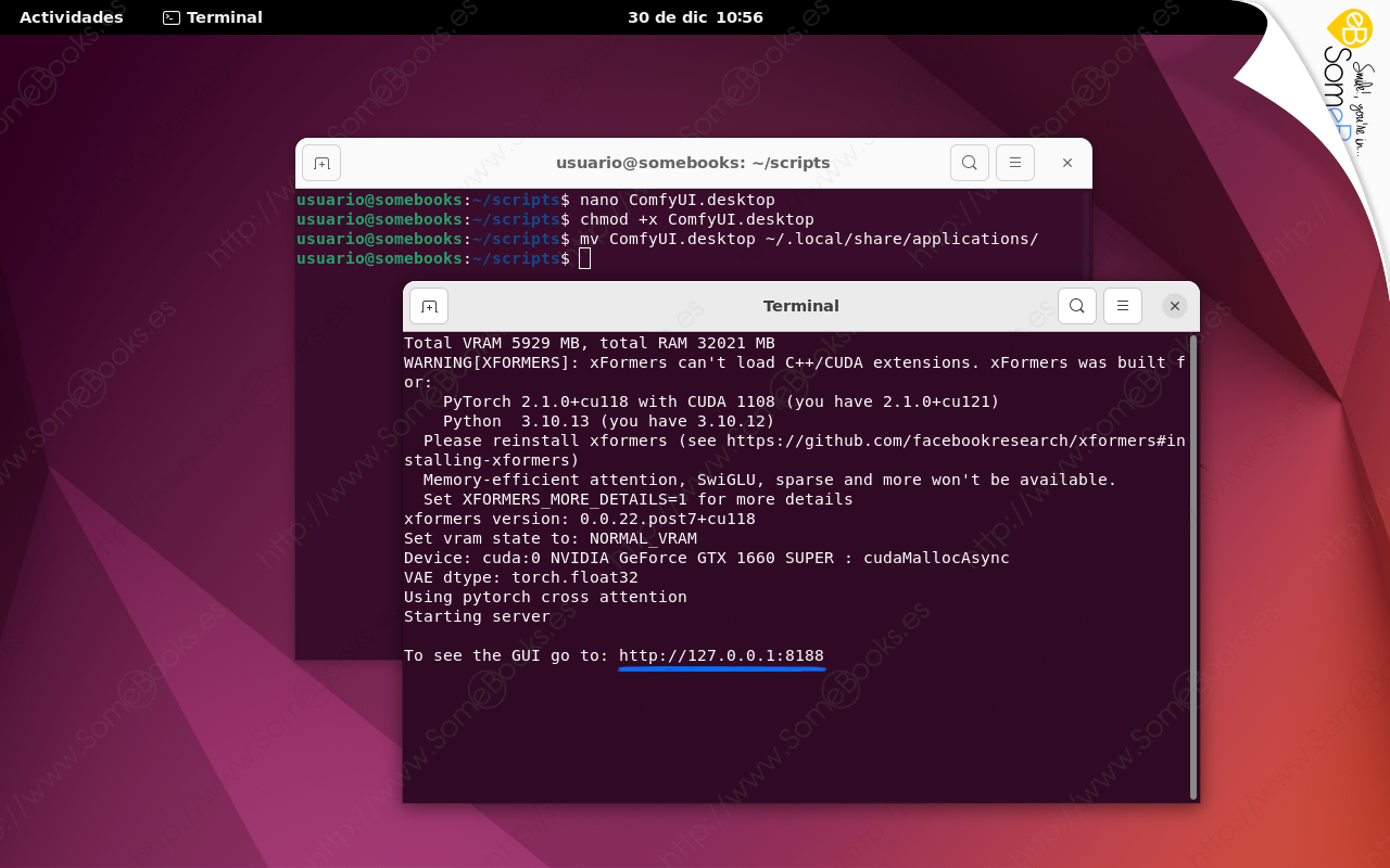 Automatizar la ejecución de ComfyUI en Ubuntu 22.04 LTS - SomeBooks.es