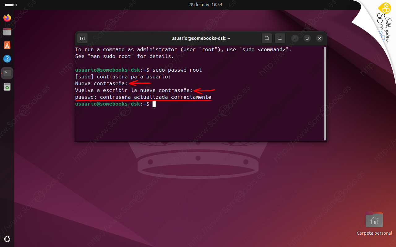 Habilitar la cuenta de root en Ubuntu 24.04 LTS e iniciar sesión gráfica - SomeBooks.es