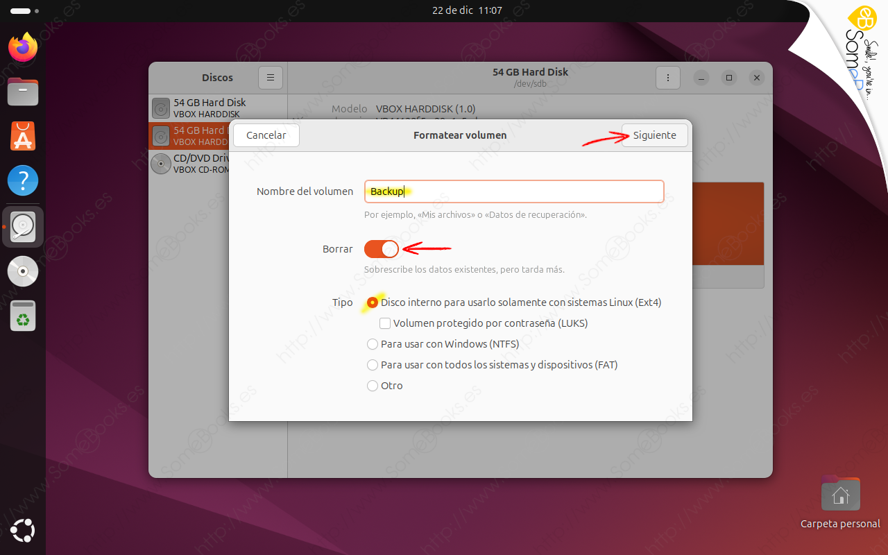 Añadir un nuevo disco al sistema en Ubuntu 24.04 LTS - SomeBooks.es